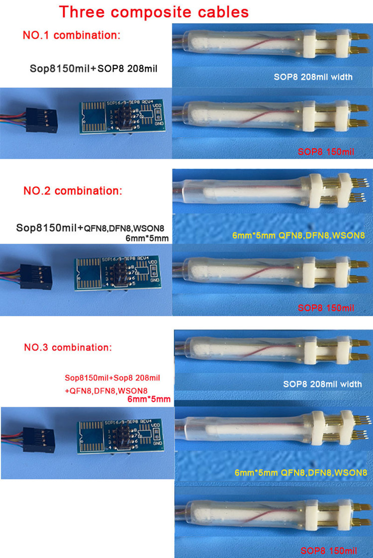 SOP8 150mil & 208mil On-chip Read/Write Adapter Probe - $25.00 ...