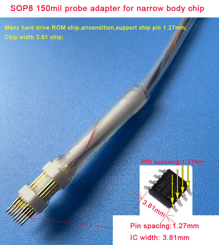 SOP8 150mil & 208mil On-chip Read/Write Adapter Probe - $25.00 ...