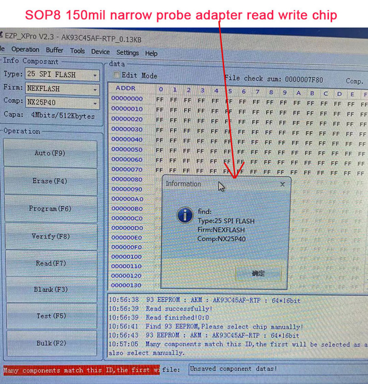 SOP8 150mil & 208mil On-chip Read/Write Adapter Probe - $25.00 ...