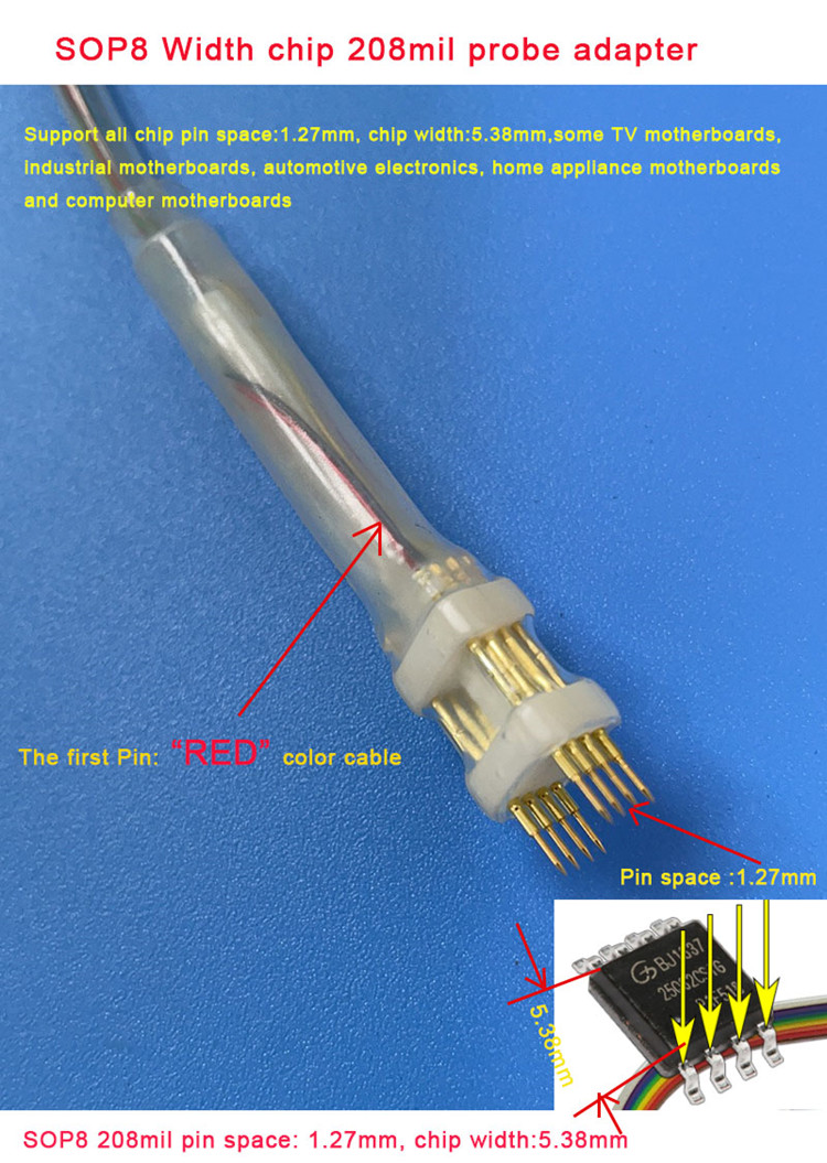 SOP8 150mil & 208mil On-chip Read/Write Adapter Probe - $25.00 ...
